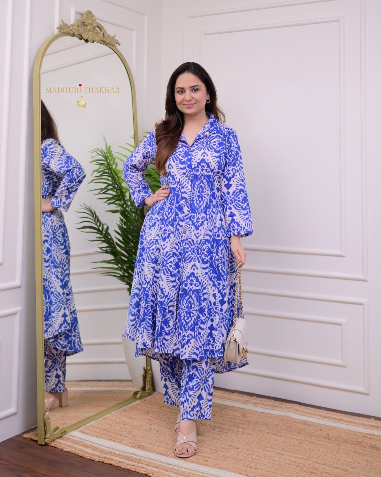 718004 Pure Cotton Hand Printed Co-Ord Set – Chitra Apparels