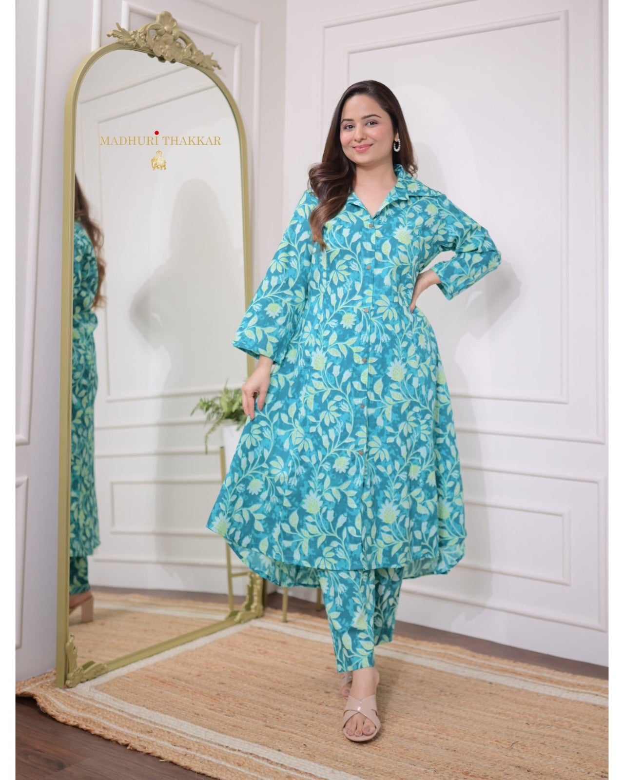 718006 Pure Cotton Hand Printed Co-Ord Set – Chitra Apparels